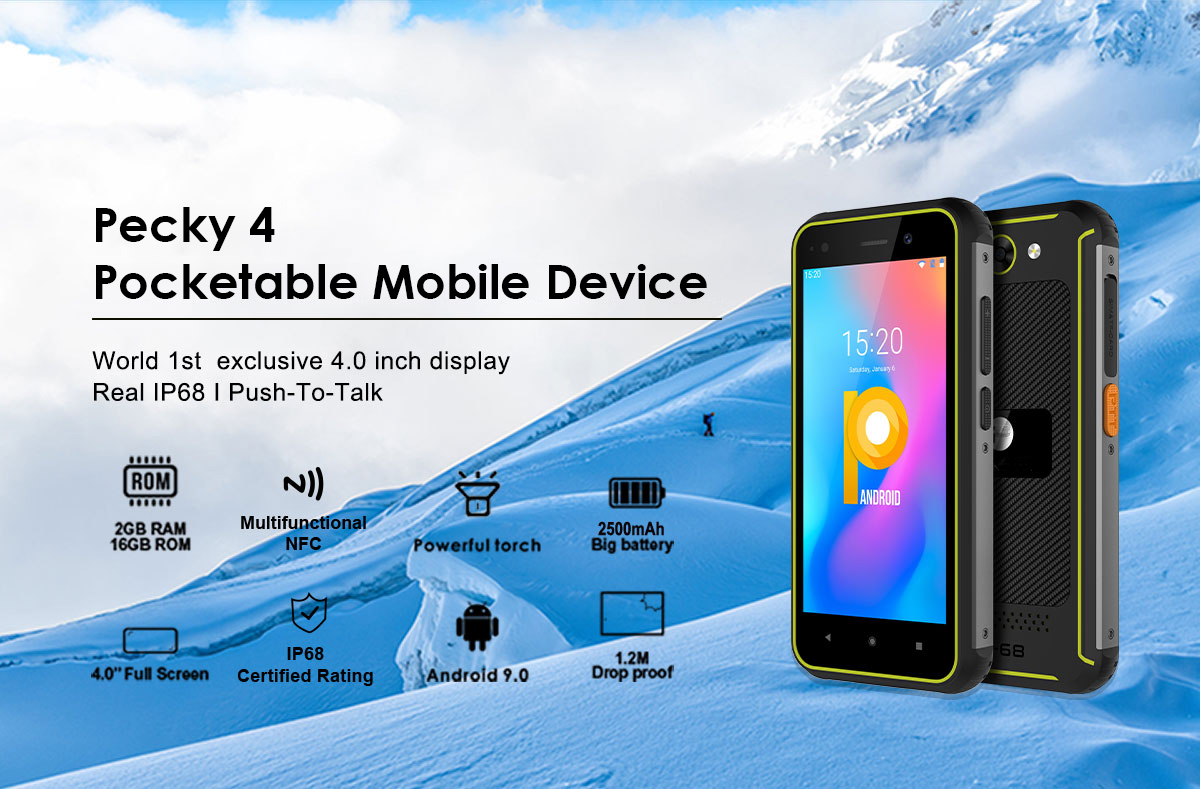 PECKY4 Rugged SmartPhone | Pearl
